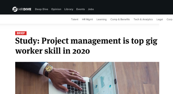 Study: Project Management is Top Gig Worker Skill in 2020
